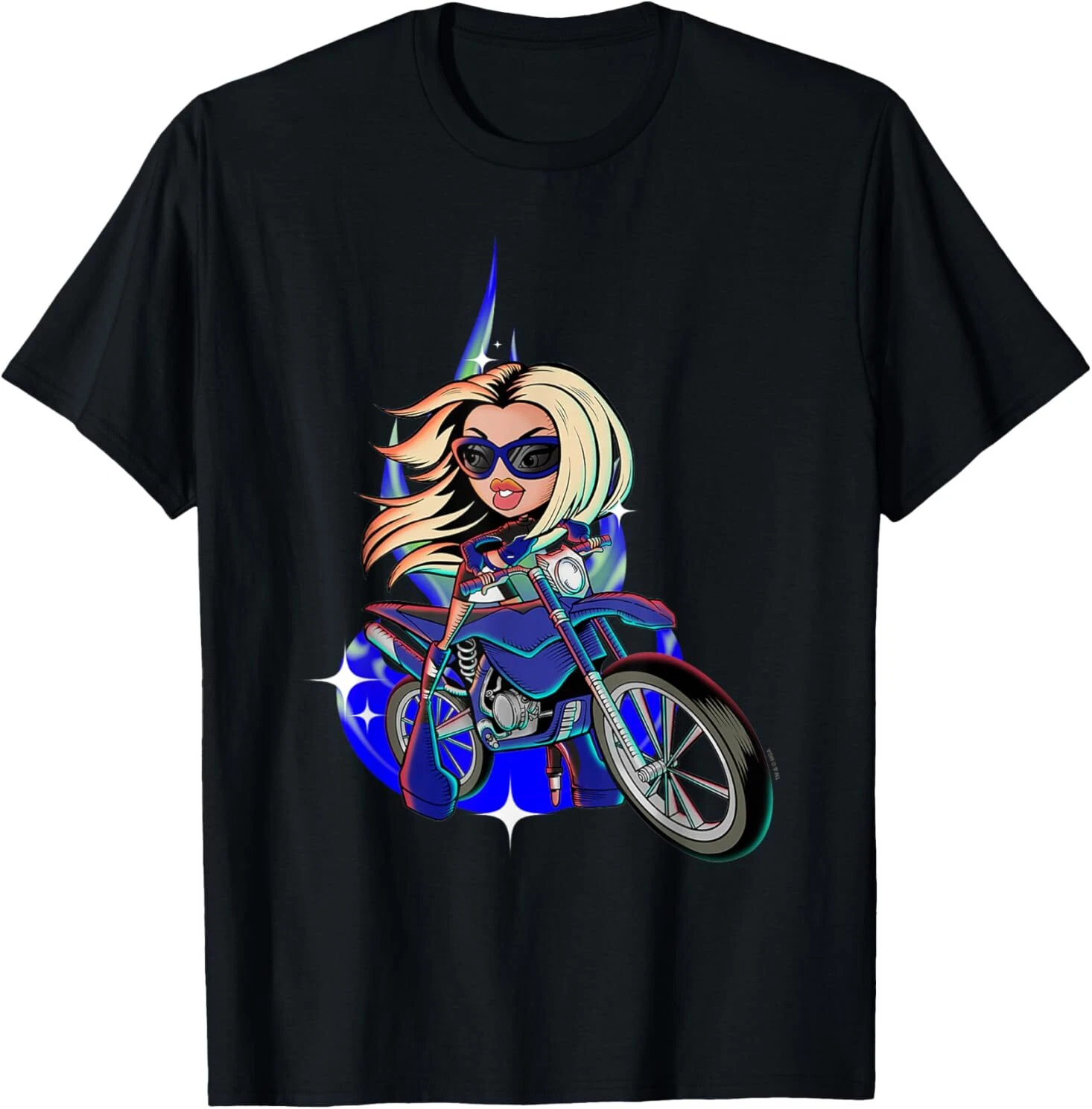 Bratz Cloe Motorcycle On Fire Sassy Portrait T-Shirt - Walmart.com