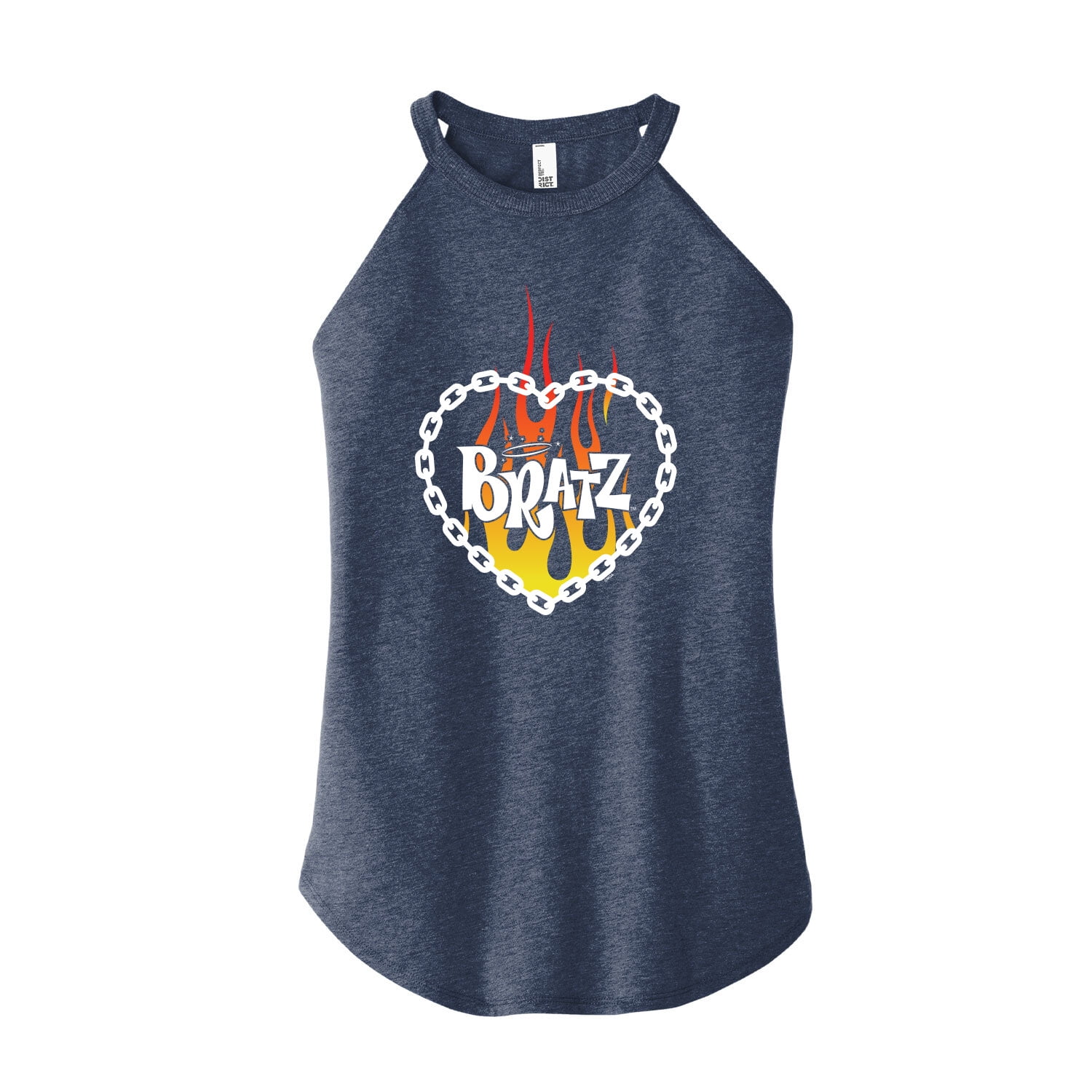 Bratz - Falme Logo - Chain Link Heart - Juniors High Neck Tank Top ...