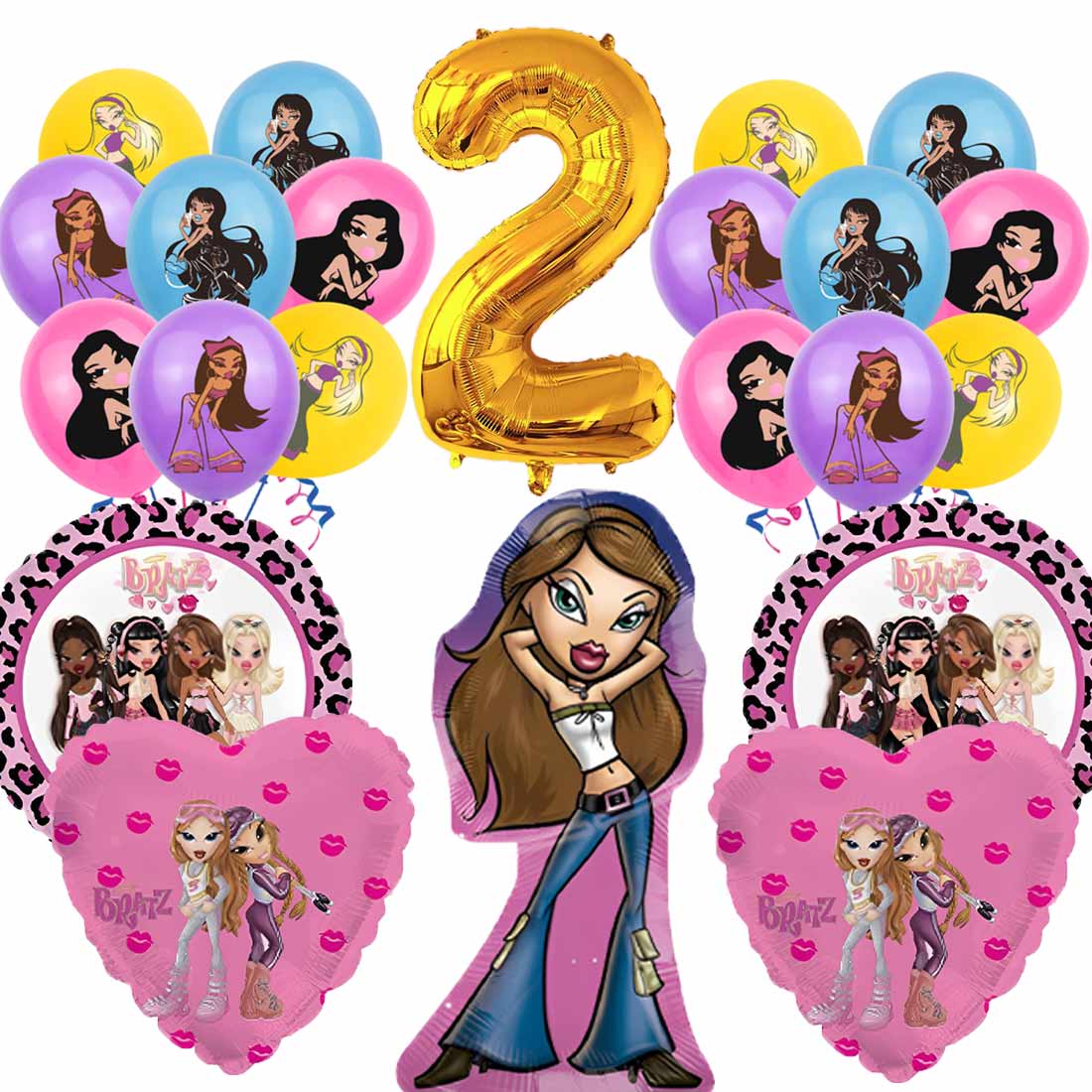 Bratz Girls Balloons Party Supplies 2nd Big Number Decorations Decor ...
