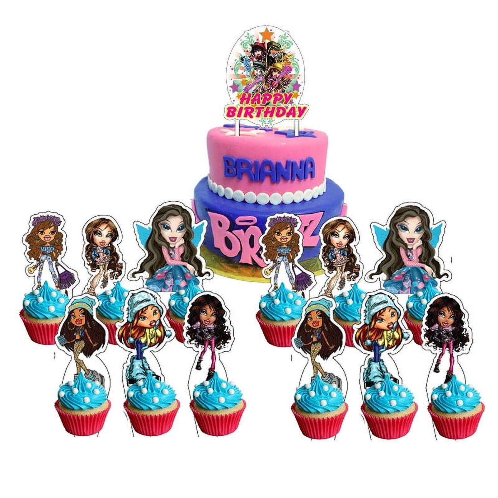 Bratz Girls Cake Topper Cupcake Set Party Supplies Decoration Birthday ...