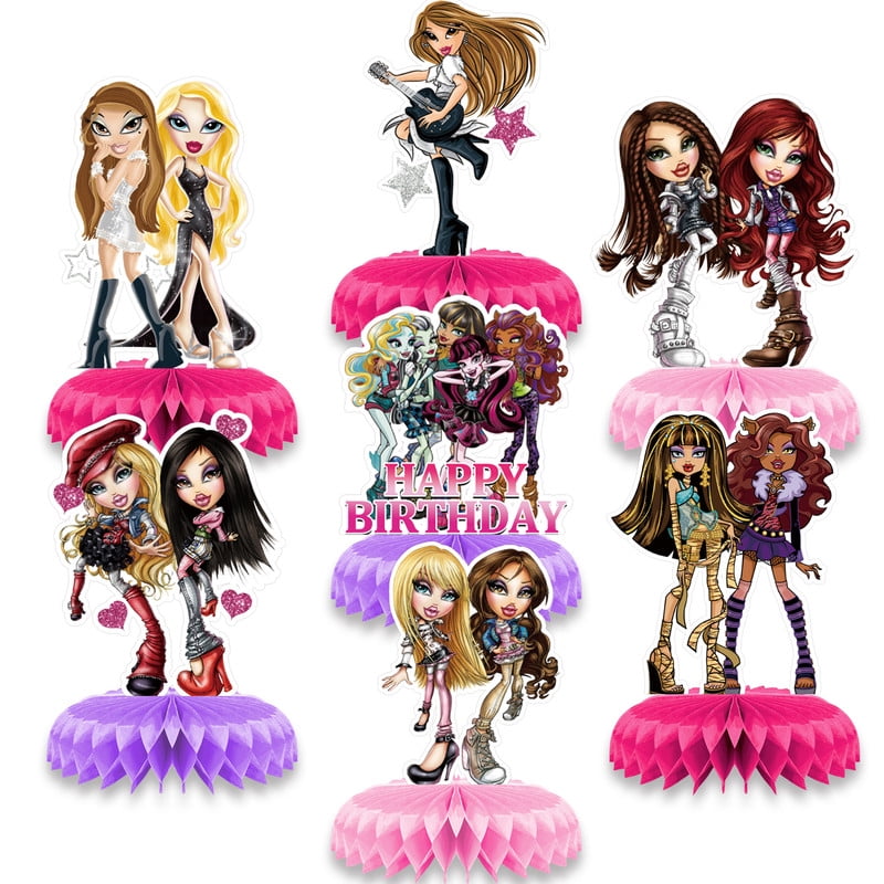Bratz Girls Centerpieces Honeycomb Table Toppers Decorations for Photo ...