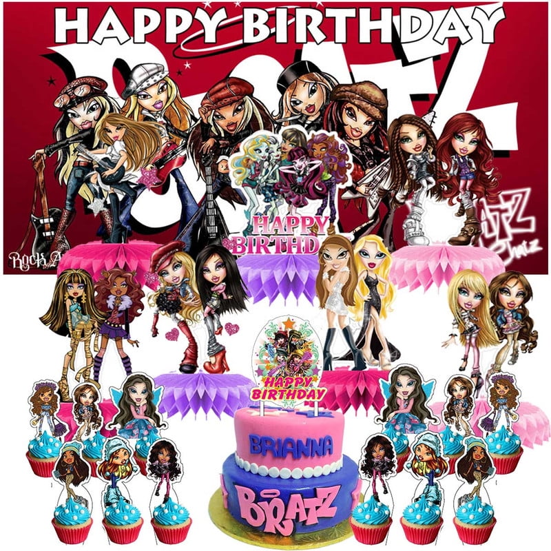 Bratz Girls Party Decor Supplies Honeycomb Centerpieces Table Toppers ...