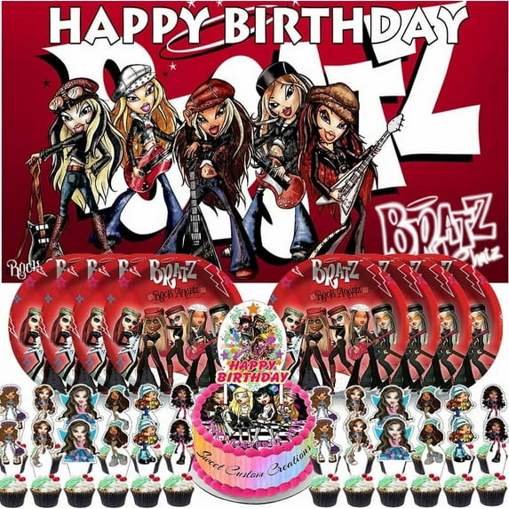 Bratz Girls Party Supplies Birthday Decorations Plates Banner Kids Cake ...