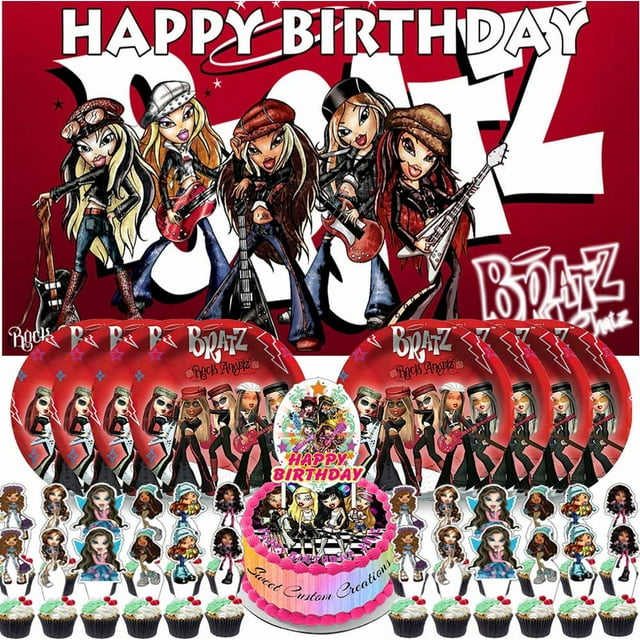 Bratz Girls Party Supplies Birthday Decorations Plates Banner Kids Cake ...