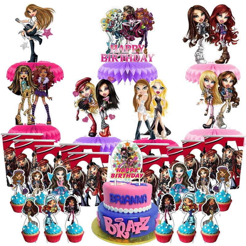 Bratz Girls Table Toppers Honeycomb Centerpieces Cake Toppers ...