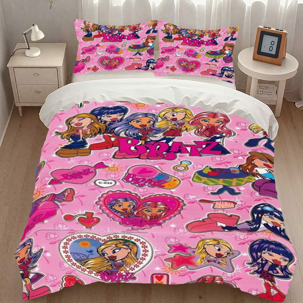 Bratz Girls Teen Bedding Set Kids Sheet Toddler Pillow Christmas ...