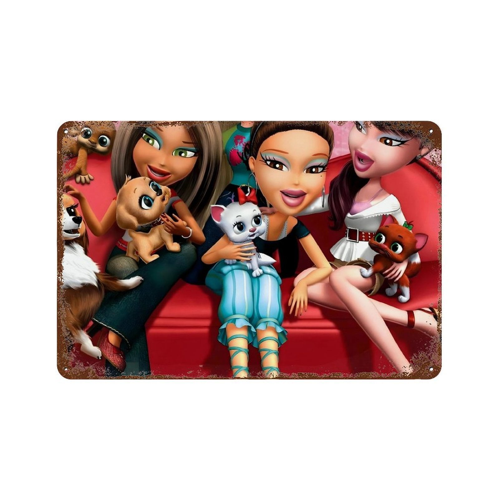 Bratz Girls-theme Metal Sign，Personalized Metal Sign Wall Decor for ...