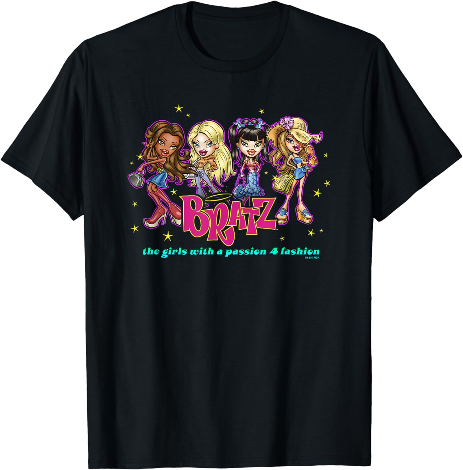 Bratz Group The Girls With A Passion For Fashion T-Shirt - Walmart.com