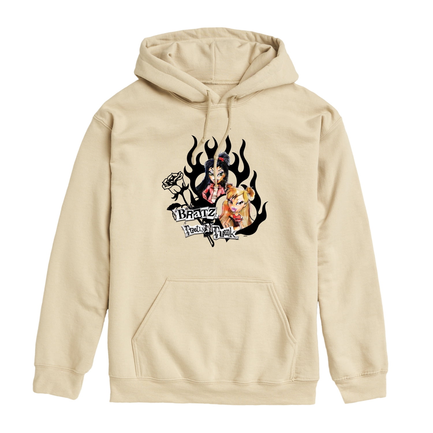 Bratz - Heart Flame Frame - Men's Fleece Pullover Hoodie - Walmart.com