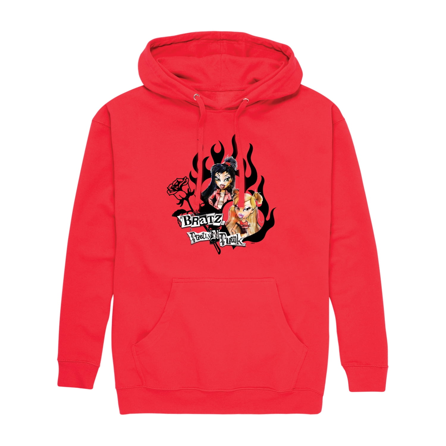 Bratz - Heart Flame Frame - Men's Fleece Pullover Hoodie - Walmart.com
