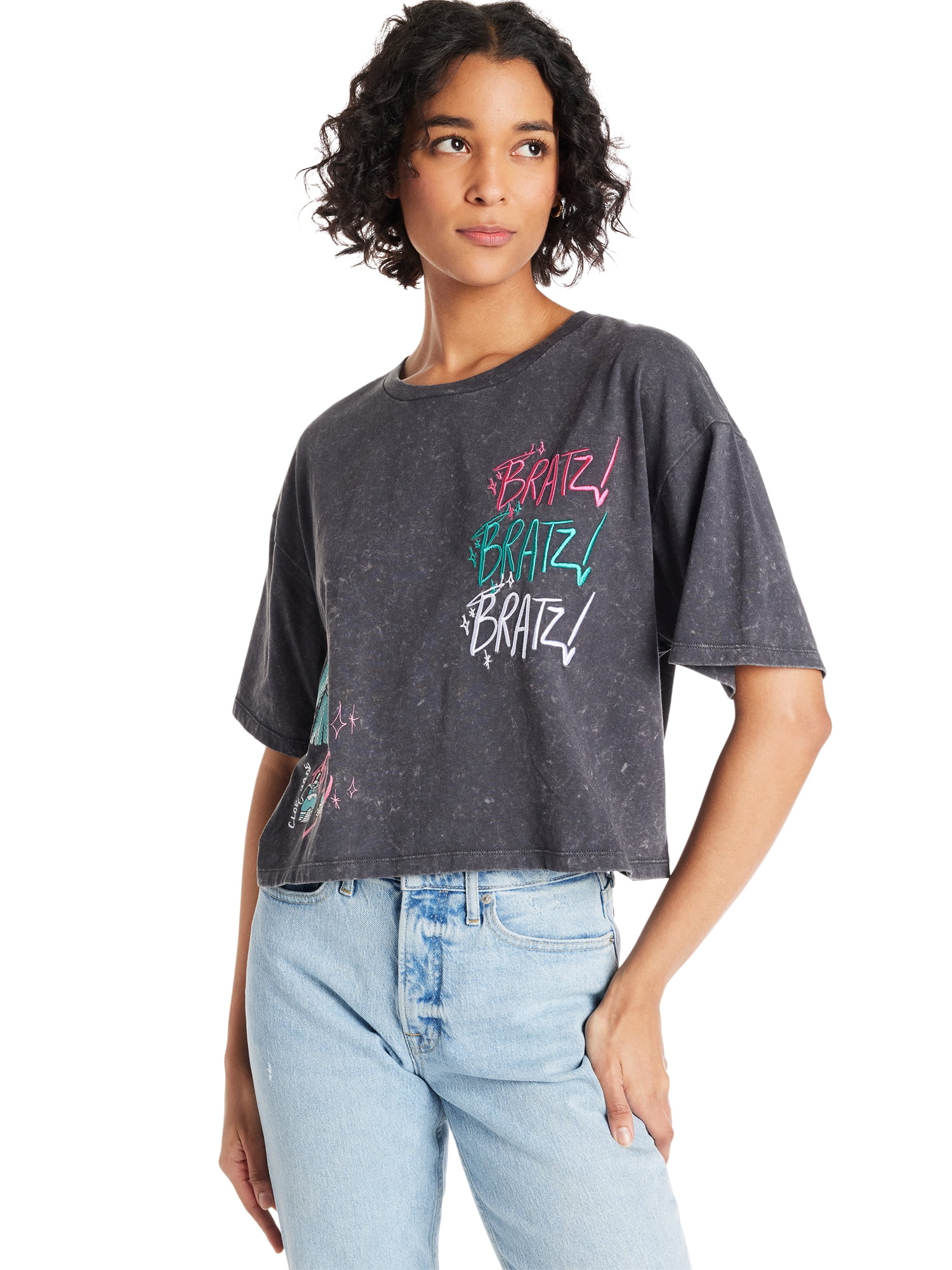 Bratz Juniors Graphic Print Cotton Tee with Short Sleeves, Sizes XS ...