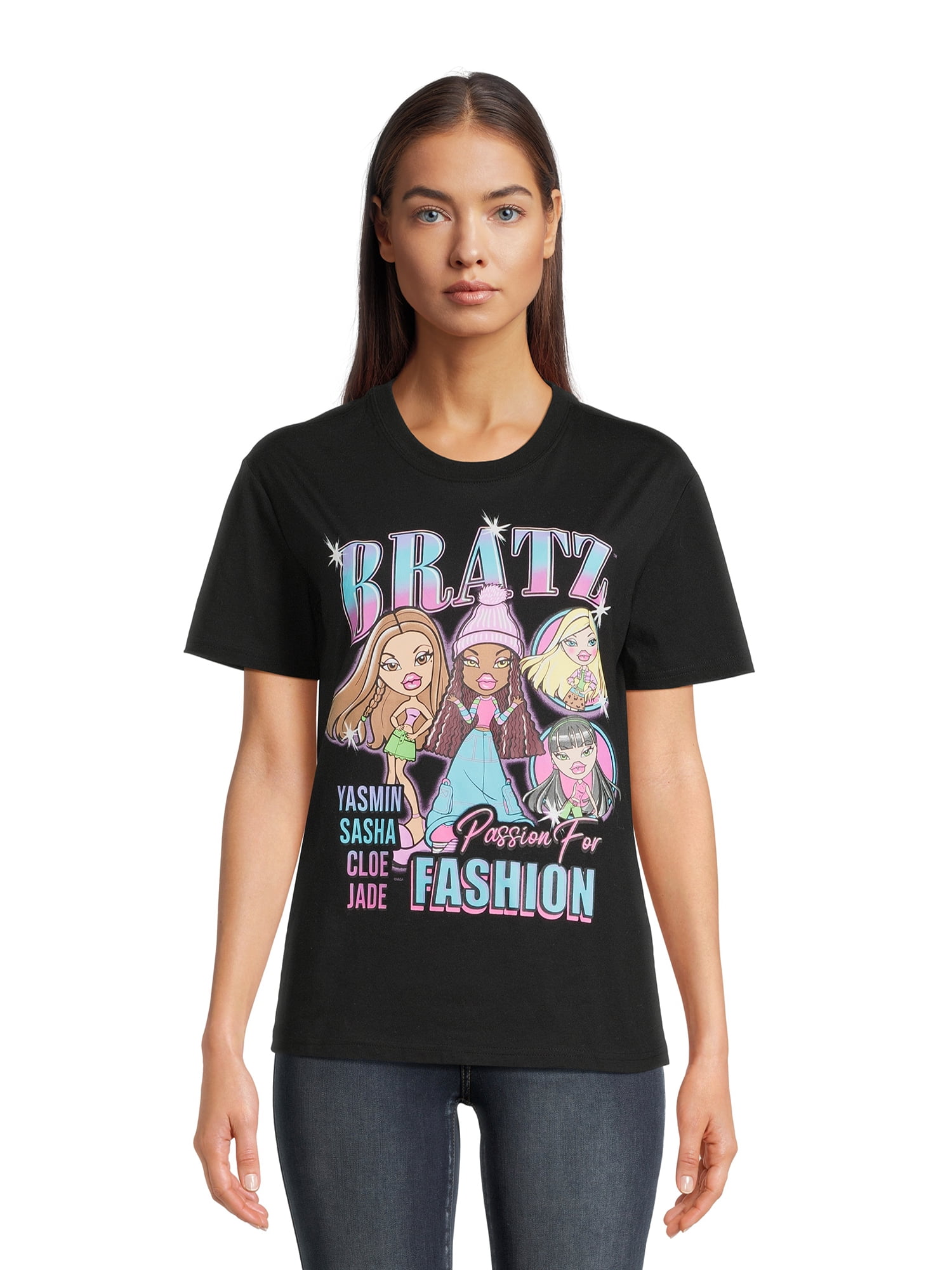 Bratz Juniors’ Passion for Fashion Graphic Tee with Short Sleeves, Size ...