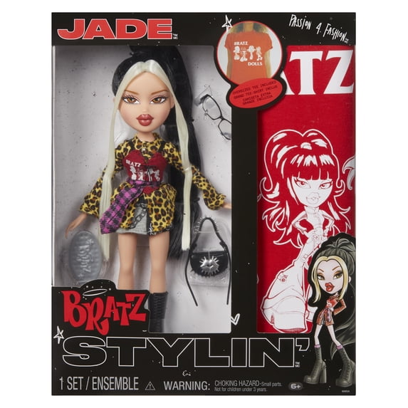 Bratz, Fashion Doll, Style Jade with Customizable T-Shirt, Accessories ...
