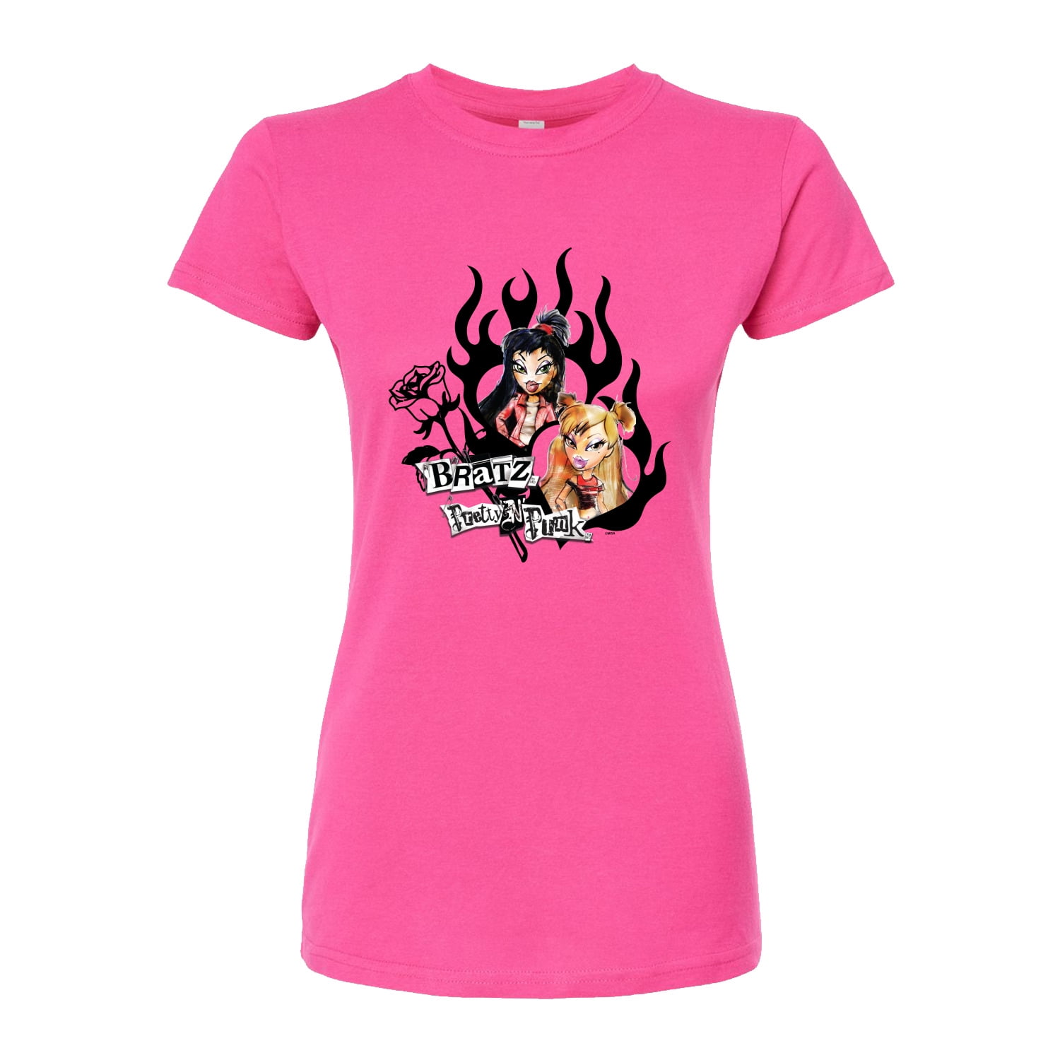 Bratz - Original Airbrushed Logo - Juniors Fitted Graphic T-Shirt ...