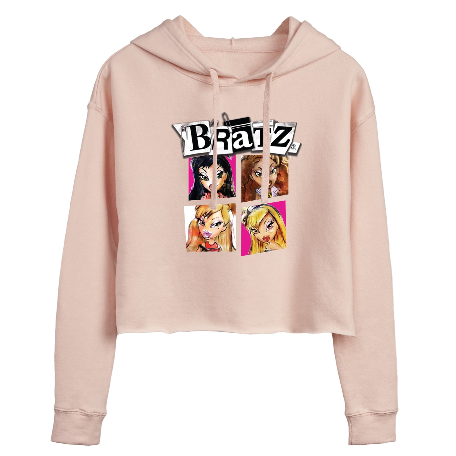 Bratz - Original Dolls Cartoon Drawing - Juniors Cropped Pullover ...