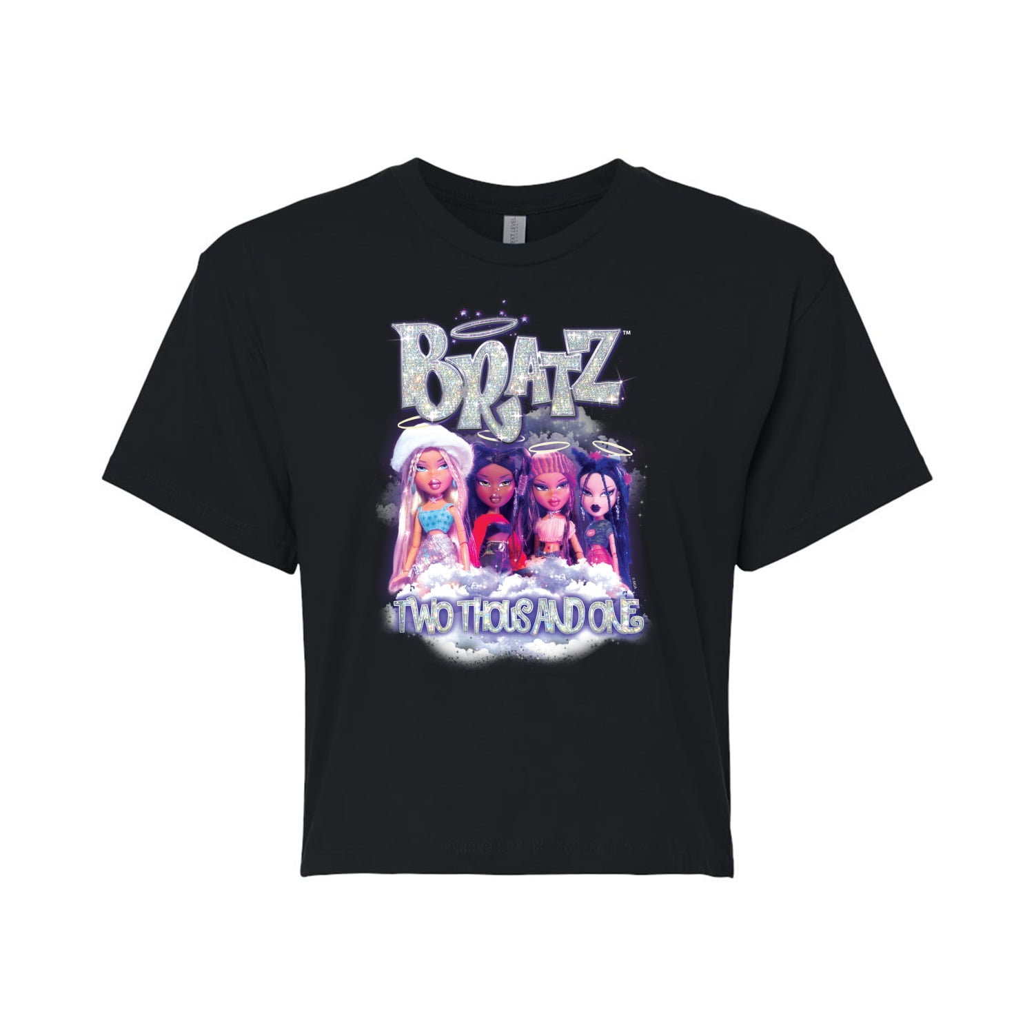Bratz - Two Thousand One - Juniors Cropped Cotton Blend T-Shirt ...