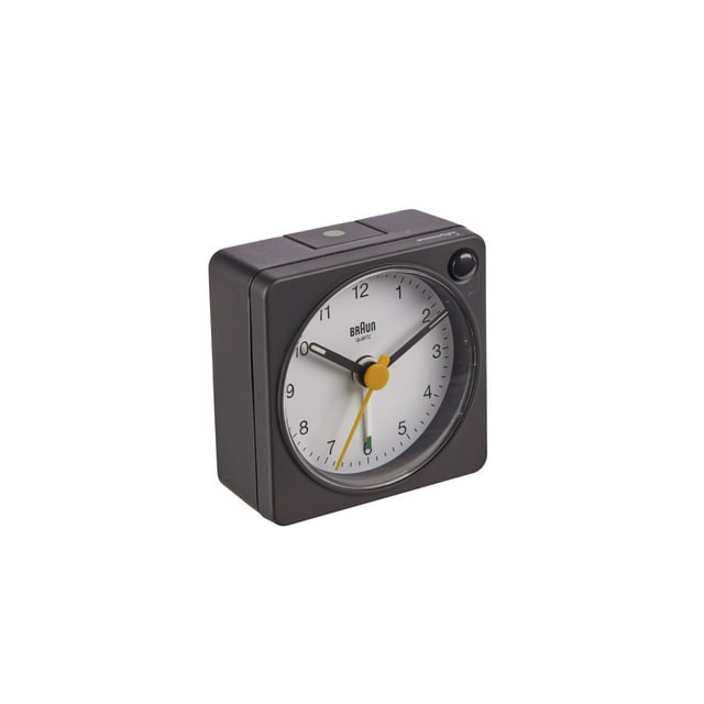 Braun Classic travel Analogue Alarm Clock with Snooze and Light, Compact Size, Quiet Quartz ...