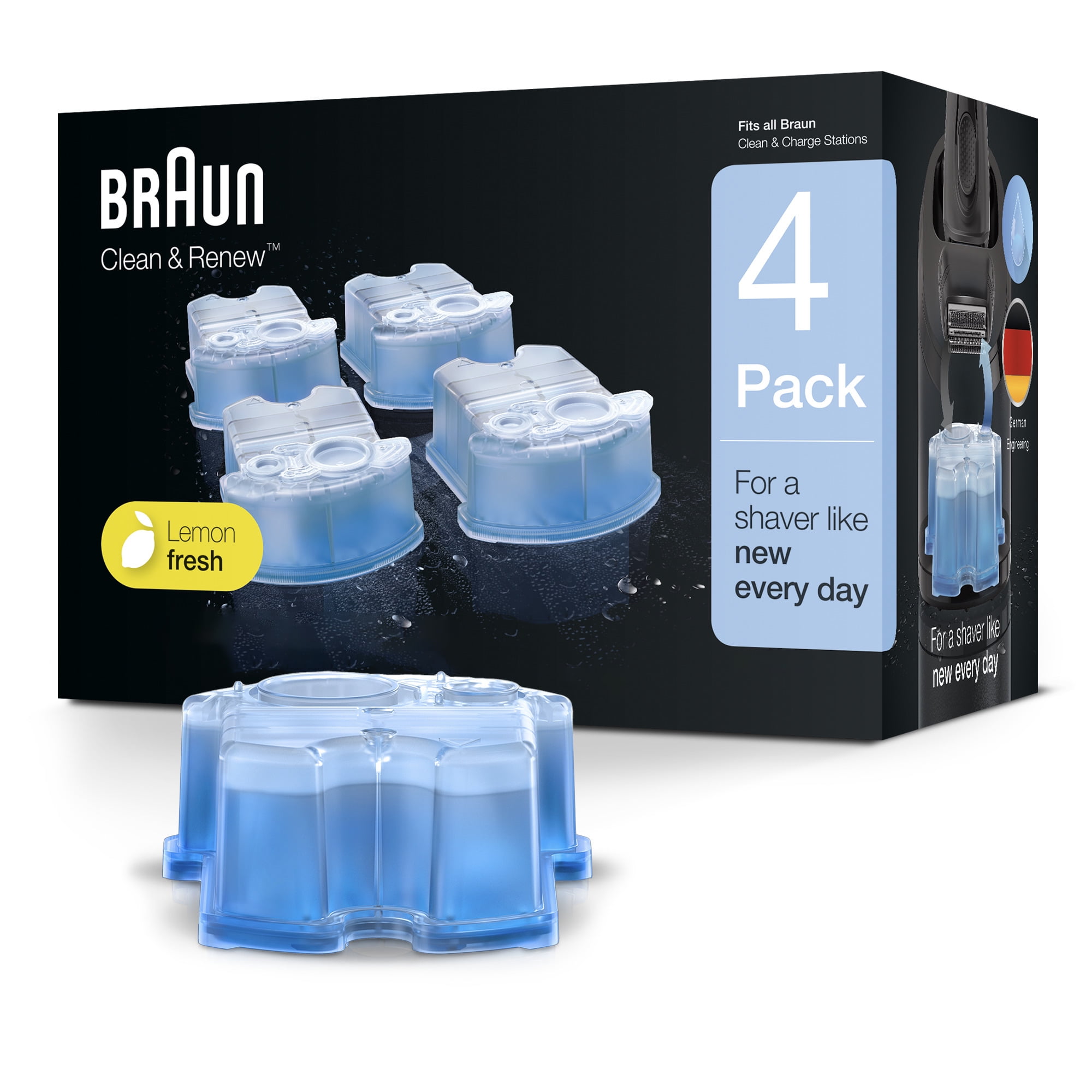 Braun Clean & Renew Refill Cartridges CCR - 4 Pack - Walmart.com