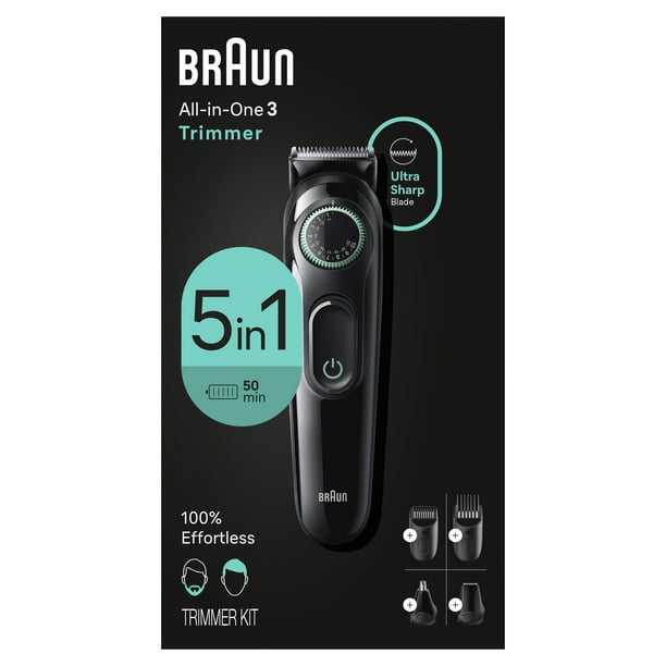 Braun Series 3 3450 5-in-1 Men's Electric Grooming Kit with Beard Hair ...