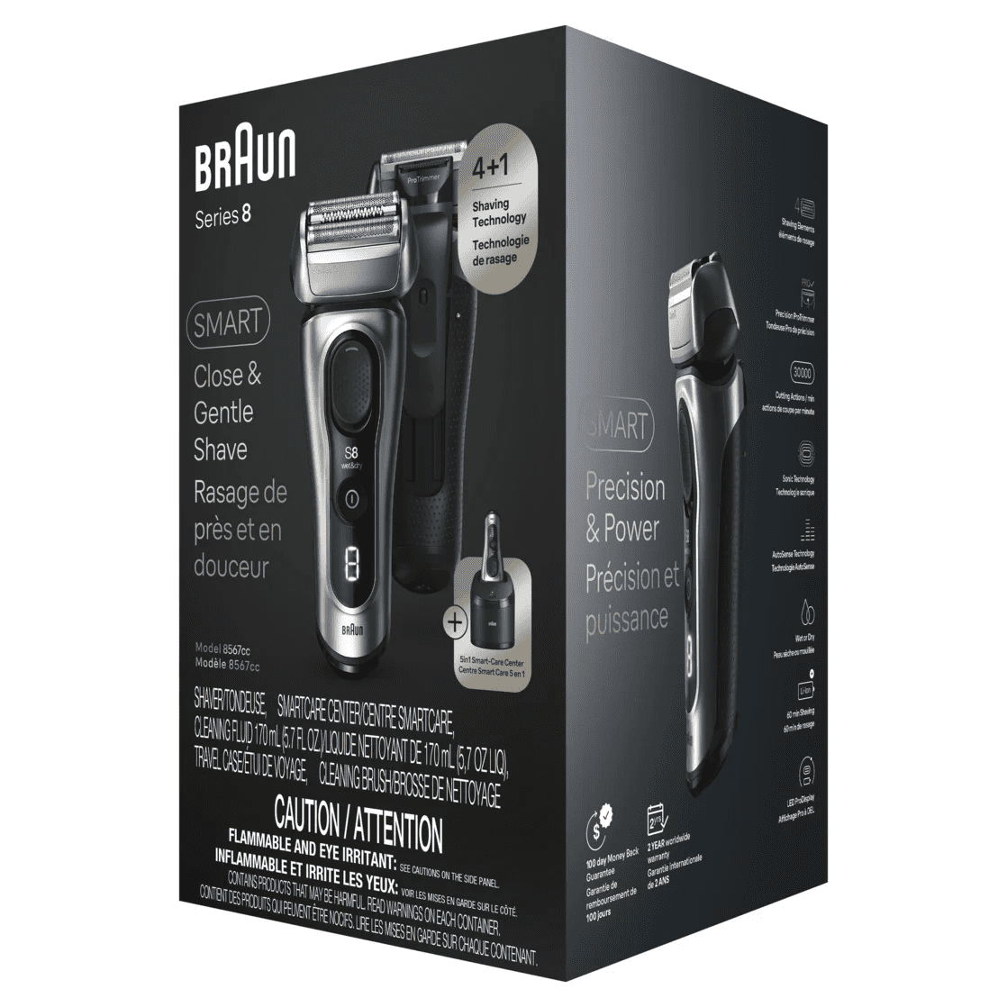 Braun Series 8 8567cc Men's Electric Shaver with 4+1 Shaving Elements ...