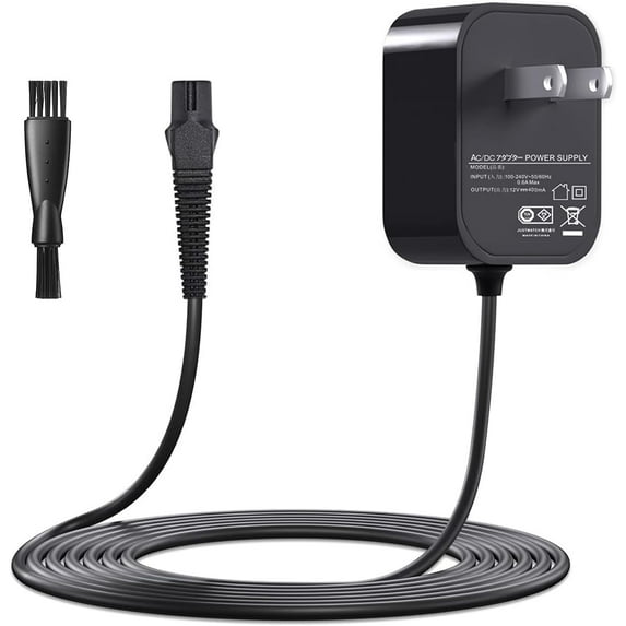 VHBW Braun Shaver Charger, 12V Power Cord Replacement, Compatible with Series 9, 7, 5, 3, 1, XT5 ...