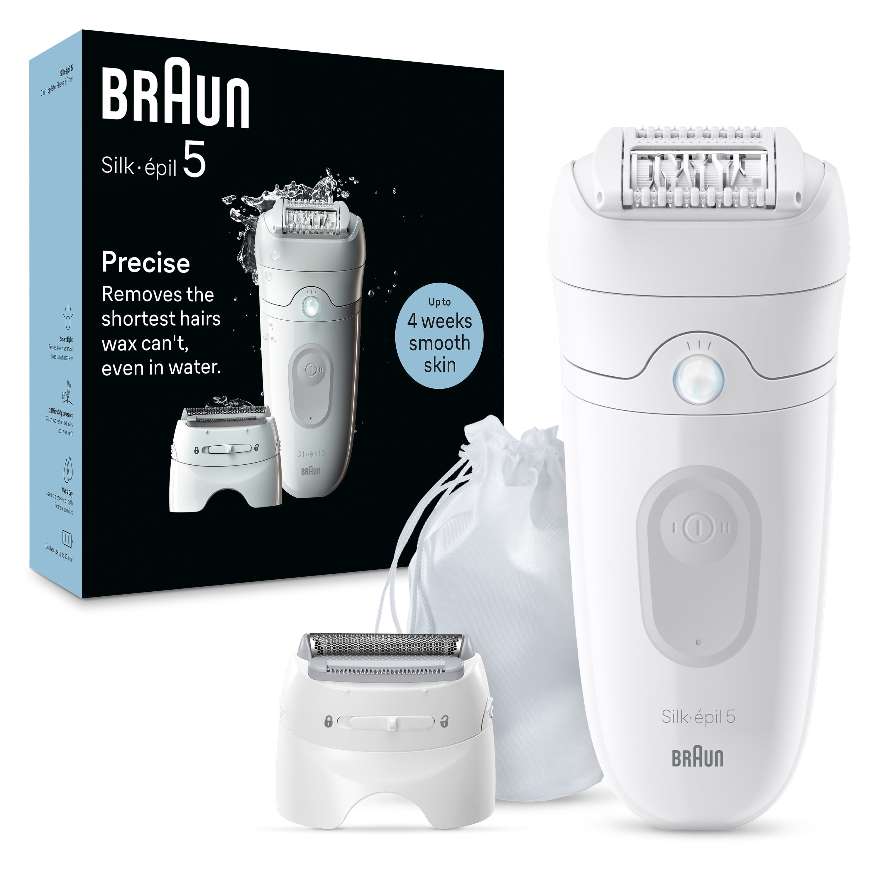 Braun Silk-epil 5 Epilator, Wet and Dry Epilator, Includes Shaver Head ...