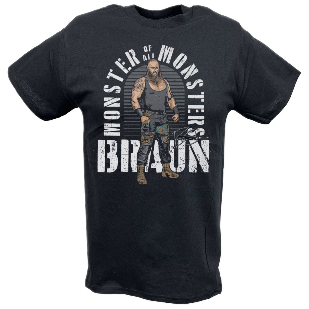 Braun Strowman Monster Of All Monsters Black T-shirt - Walmart.com