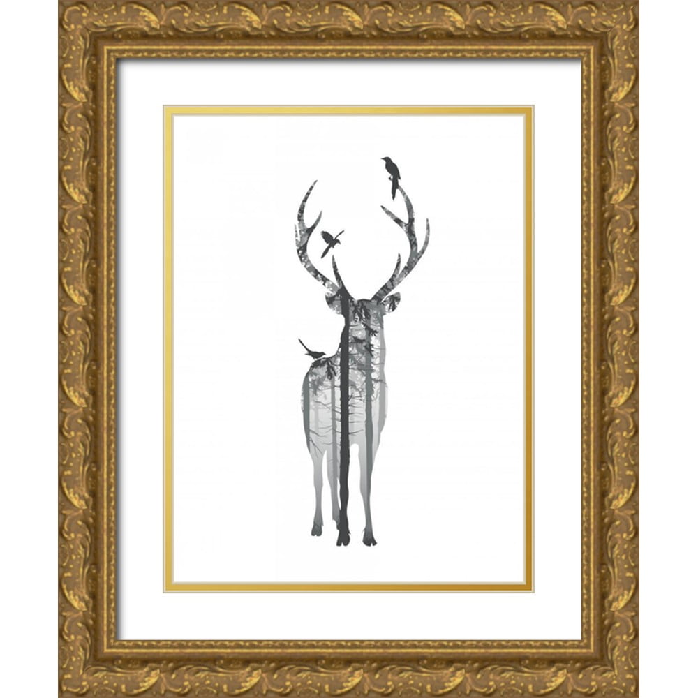 Braun Studio 25x32 Gold Ornate Wood Framed with Double Matting Museum ...