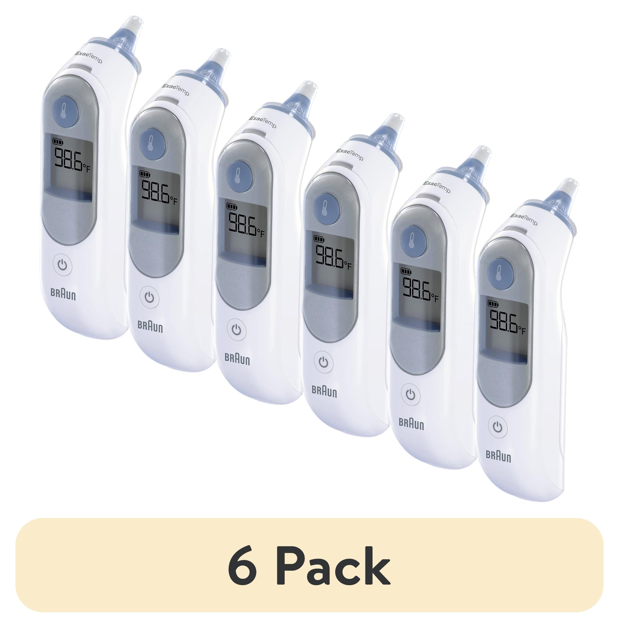 (6 pack) Braun ThermoScan 5 Ear Thermometer Digital Display, All Ages ...