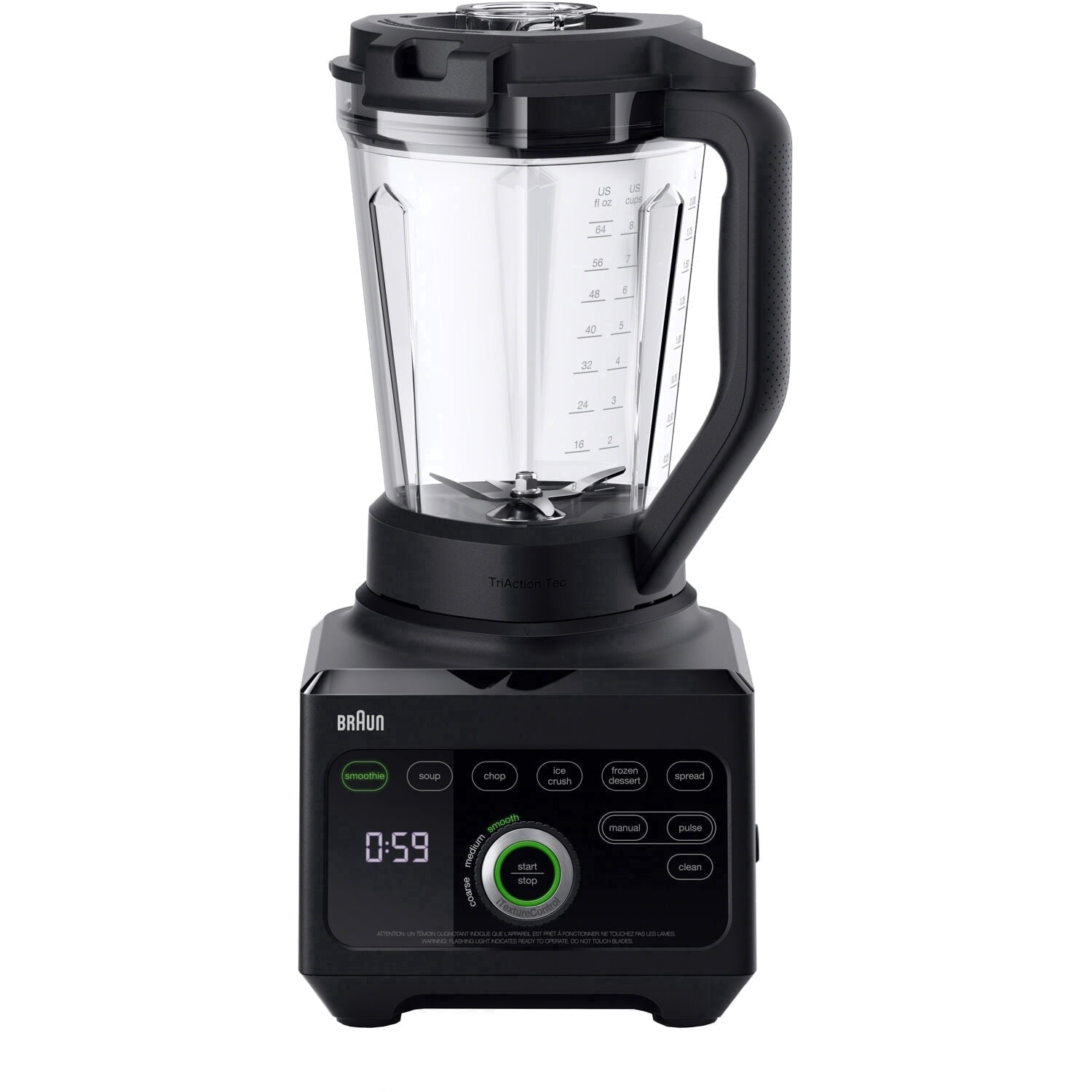 Braun TriForce Pro 1600 Watt Power Blender with Smoothie 2Go Bottle ...