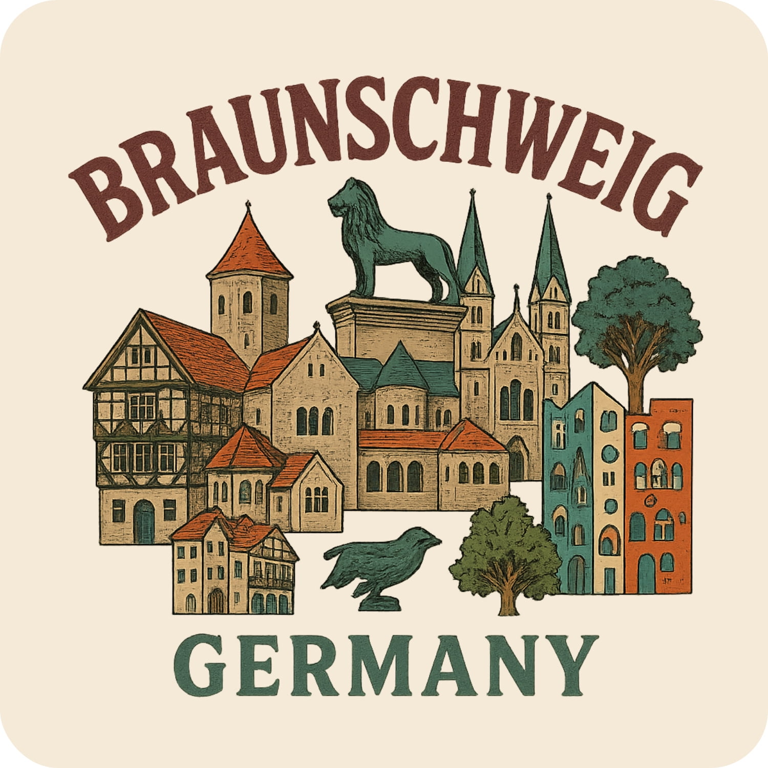Braunschweig Germany Keepsakes Souvenir Vinyl Sticker – Destination ...