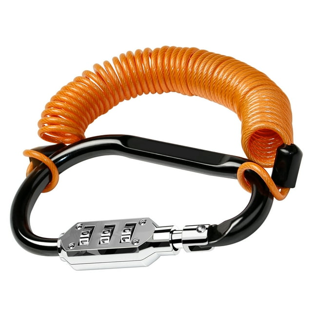 BravRain Helmet Lock with Orange Steel Cable for Motorbike Motorcycle ...