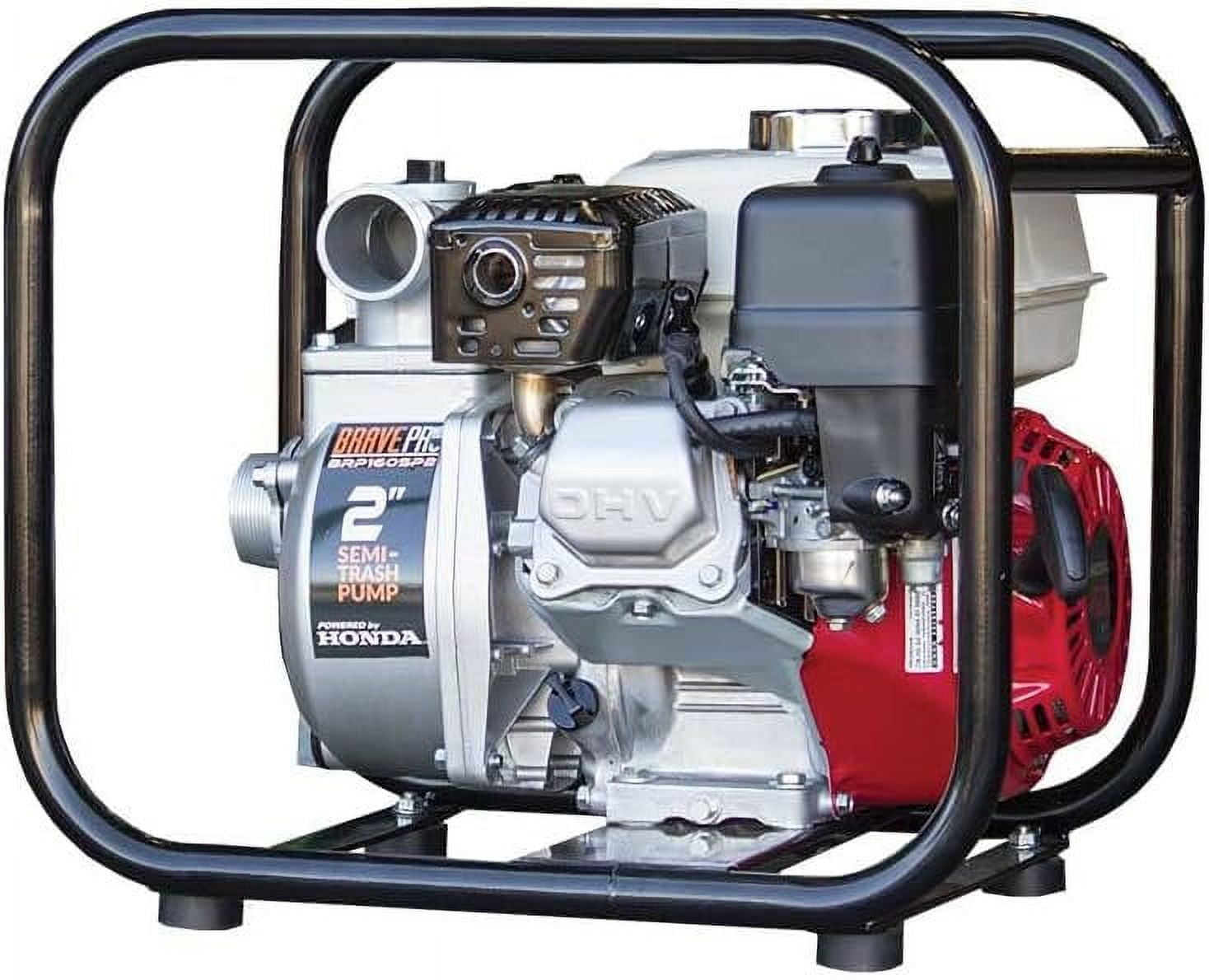 Brave 2-in. Semi-Trash Water Transfer Pump, 147 GPM 50 PSI Hose Kit ...
