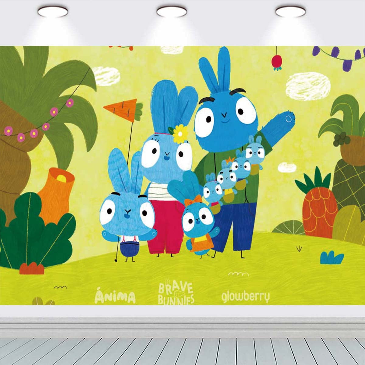 Brave Bunnies school Backdrop Background Banner Taspestry Wall Decor ...