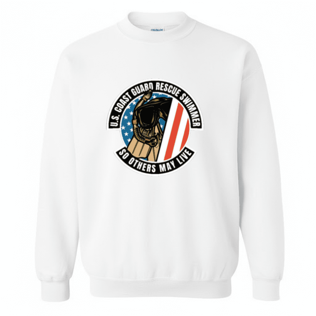 Brave Coast Guard Rescue Swimmer Maritime Heroic Duty Sweatshirt up to ...