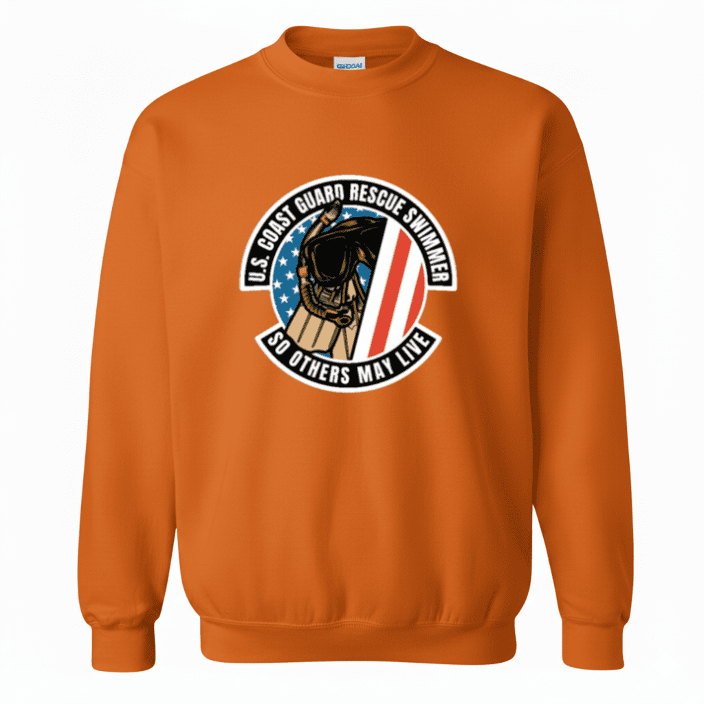 Brave Coast Guard Rescue Swimmer Maritime Heroic Duty Sweatshirt up to ...