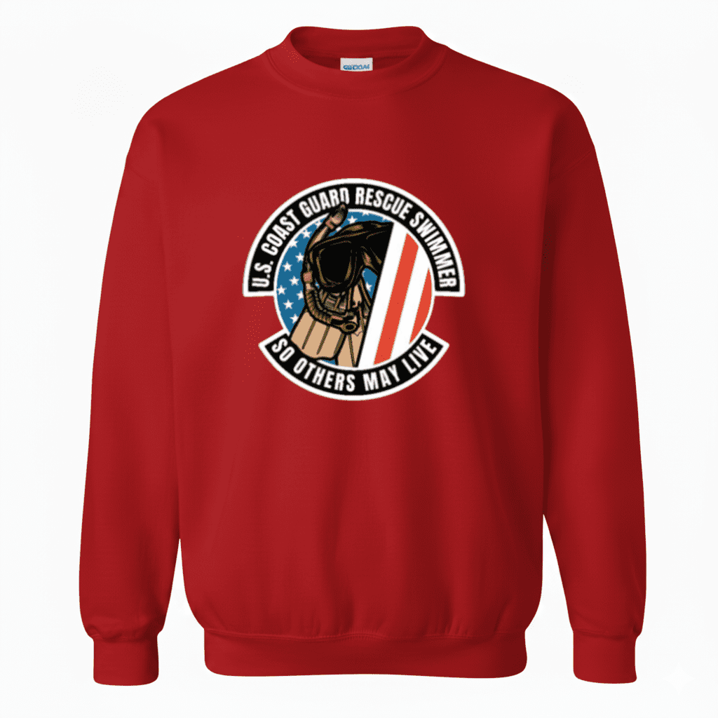 Brave Coast Guard Rescue Swimmer Maritime Heroic Duty Sweatshirt up to ...