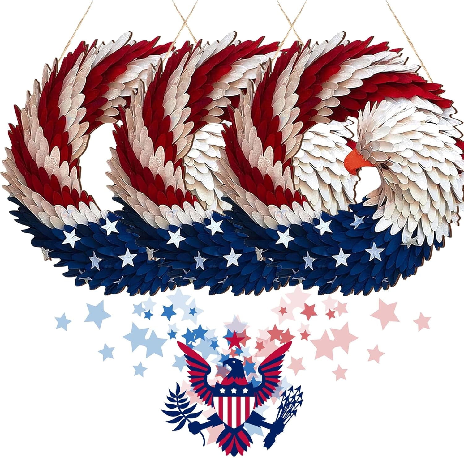Brave Eagle Wings Flag Wreath,Eagle Flag Wreath,Brave Wings Wreath ...