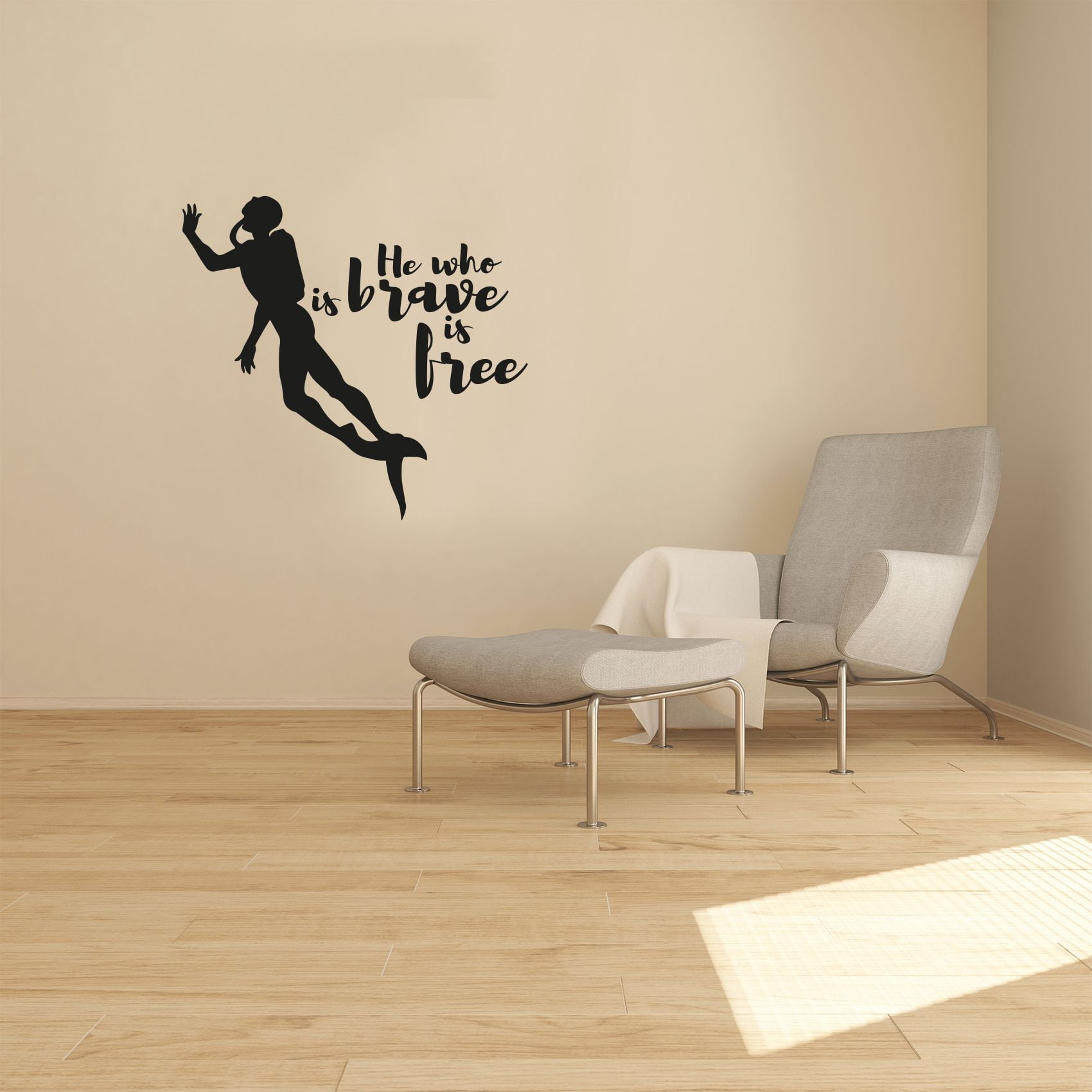 He Who Is Brave Is Free - Life Motivation Inspiration Quote Scuba Diver ...