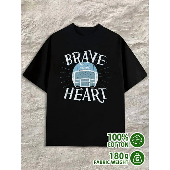 Brave Heart Helmet for men 180G 100% Cotton black Basic Unisex Shirt ...