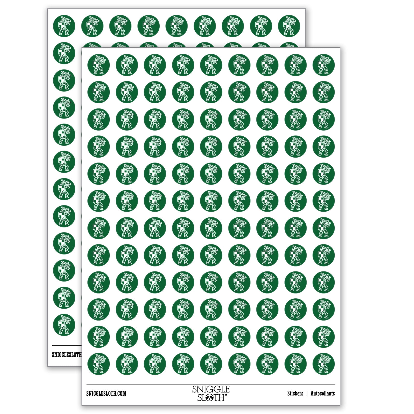 Brave Knight Ready to Fight Sword Shield Armor 200+ Round Stickers ...