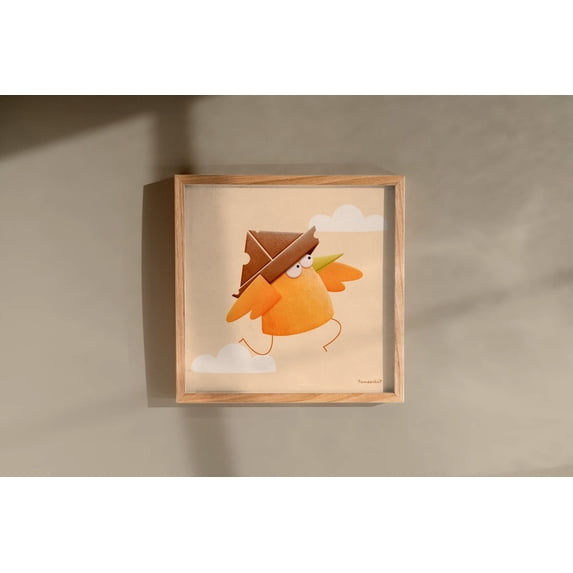 Brave Little Bird Poster High Resolution Able Art Nursery Cute ...