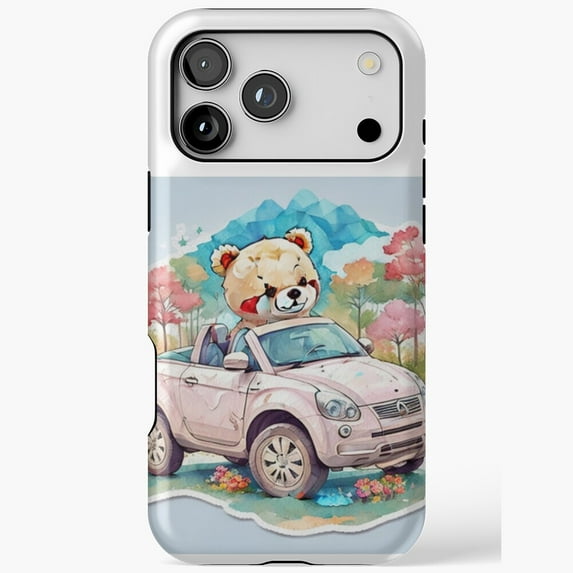 Brave Little Teddy Bear Art Phone Case for iPhone 11 12 13 14 15 16 17 ...