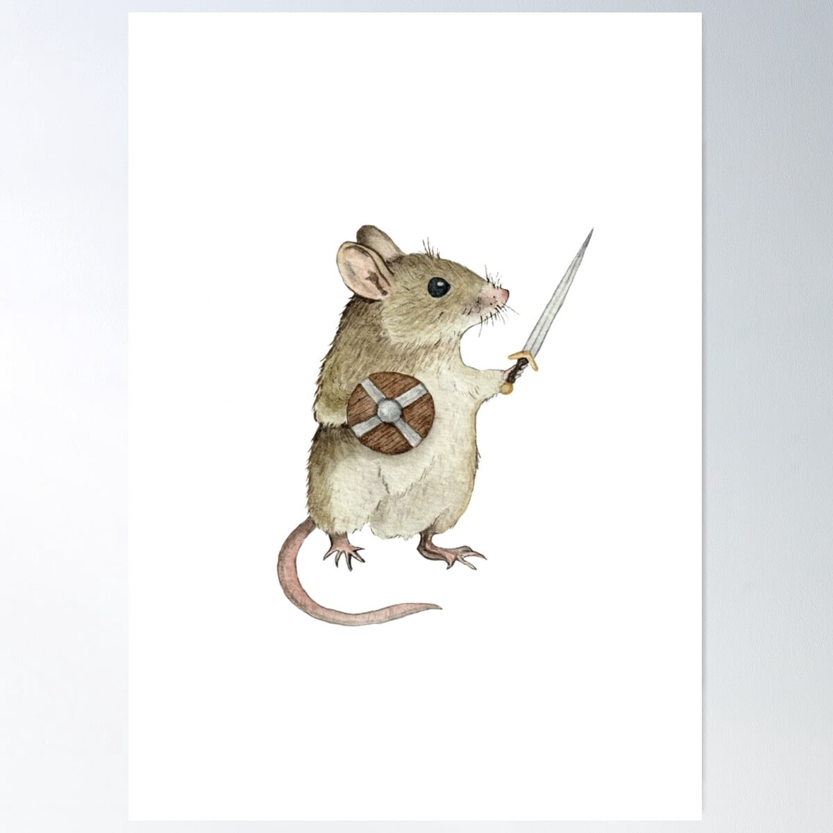 Brave Mouse Poster Wall Art, Modern Wall Decor For Living Room Bedroom ...