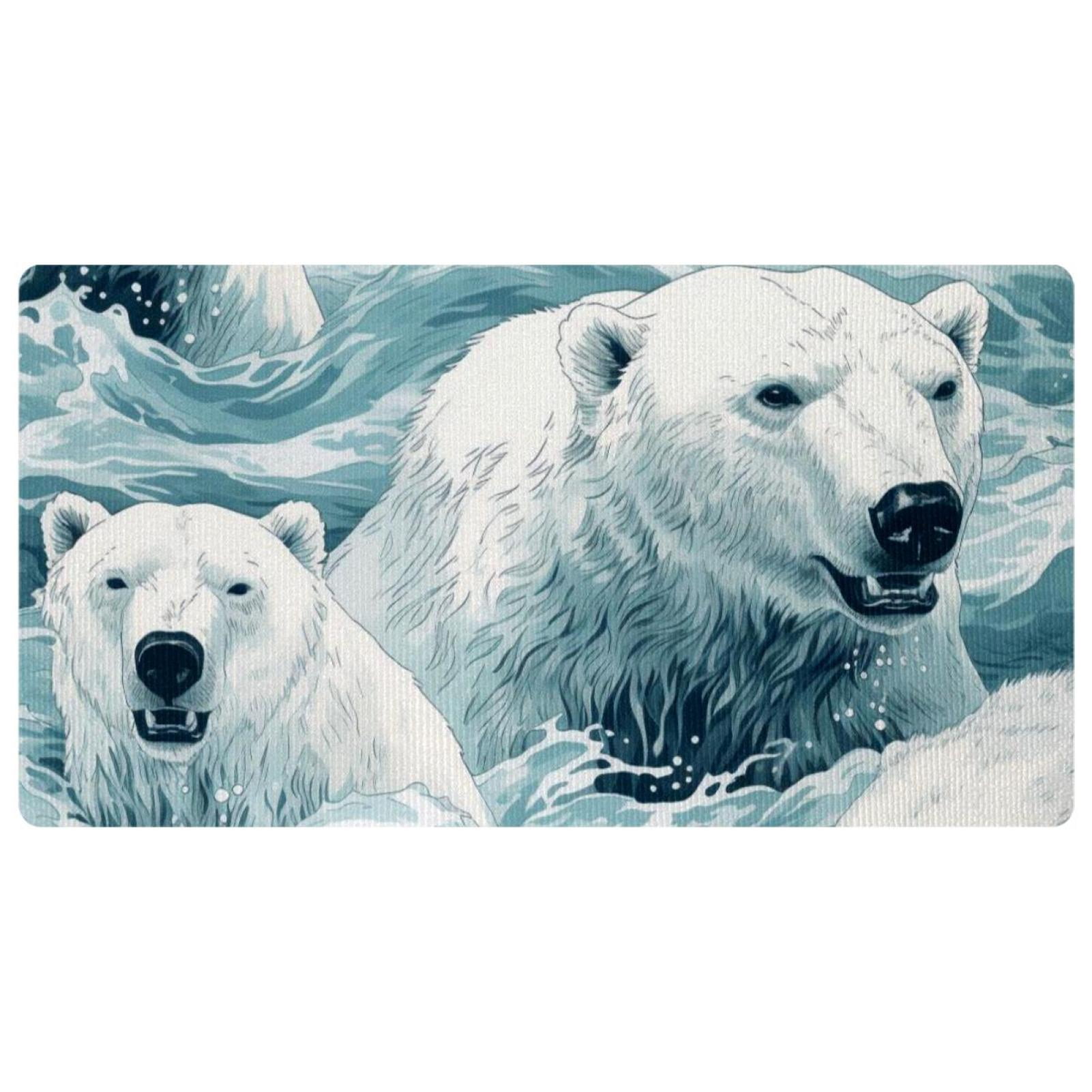Brave Polar Bear Deluxe Kitchen Mats for Floor - Anti Fatigue, Large ...