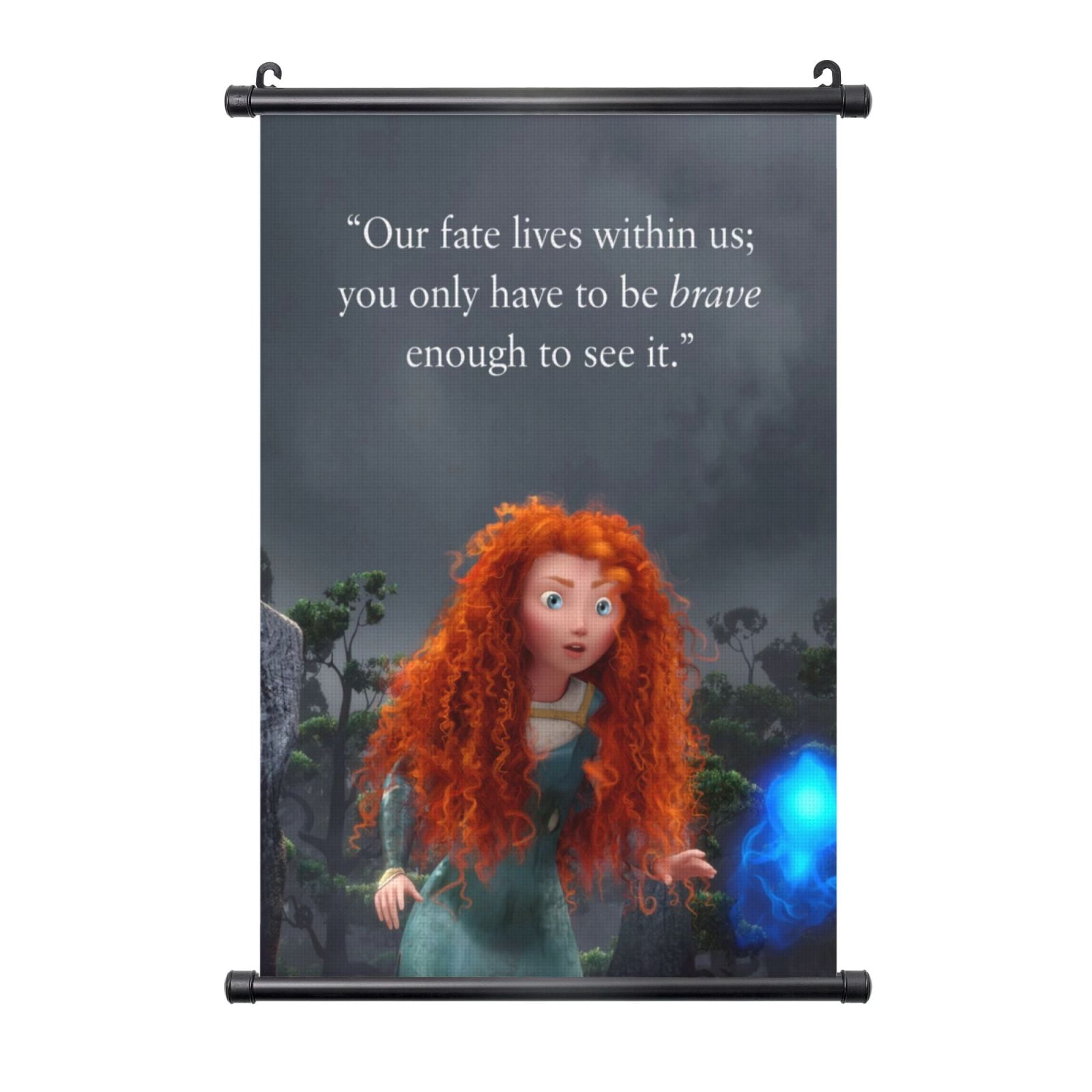 Brave Poster Plastic Shaft Wall Hanging Banner Artwork Canvas Wall Art ...