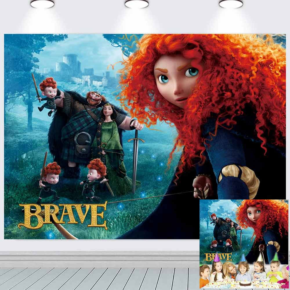 Brave Princess Merida Backdrop Banner Party Supplies Poster Movie Theme ...