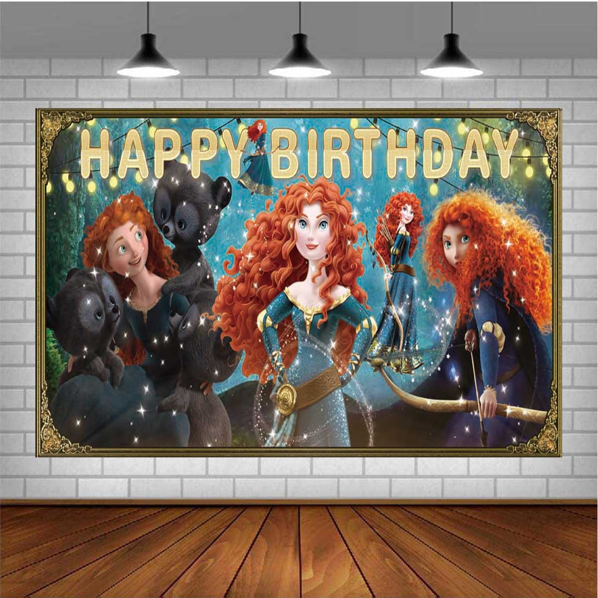 Brave Princess Banner Poster Wall Decor Birthday Backdrop Background ...
