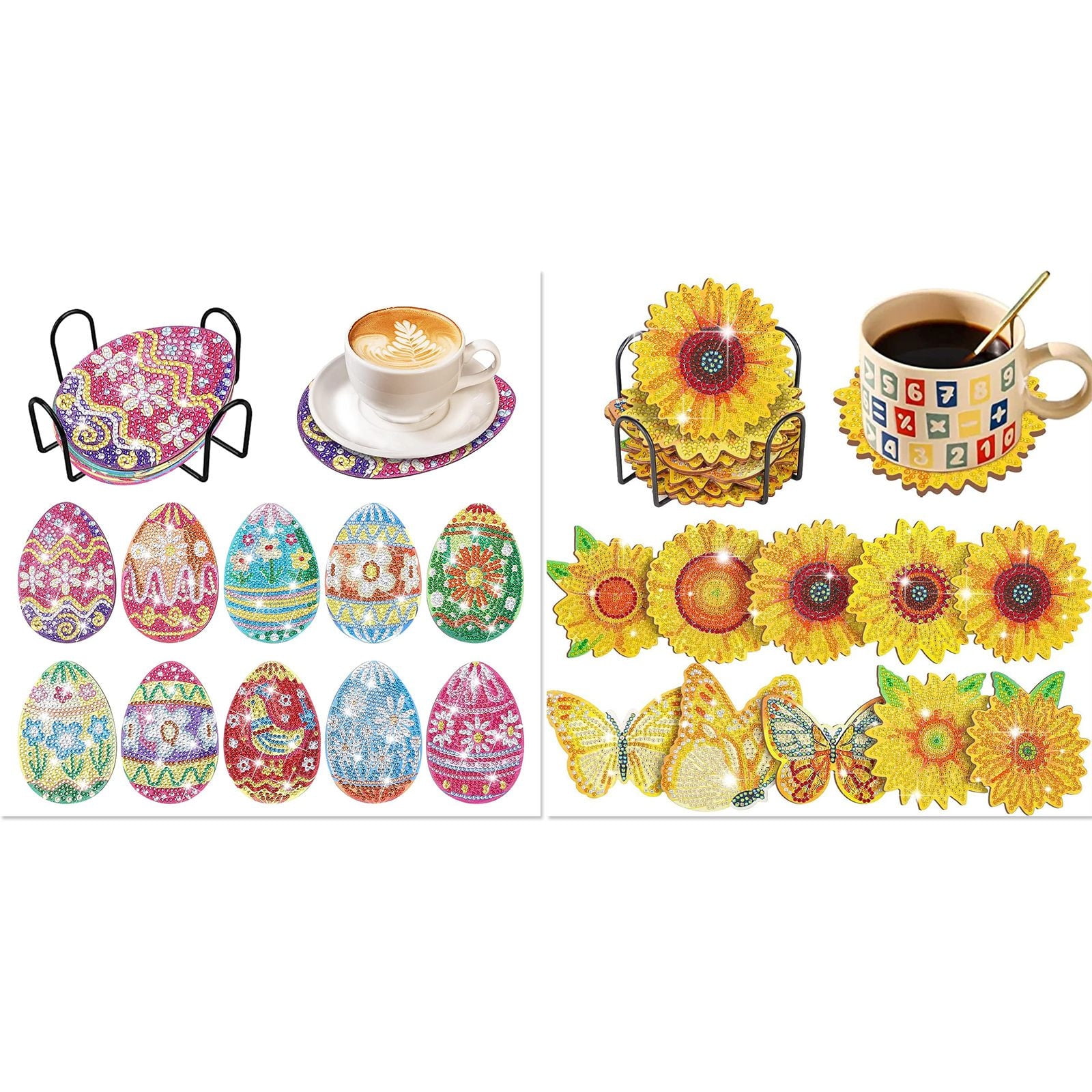 Brave State 2PCS DIY Dotted Coasters, Diamond Art Paintings, Creative ...