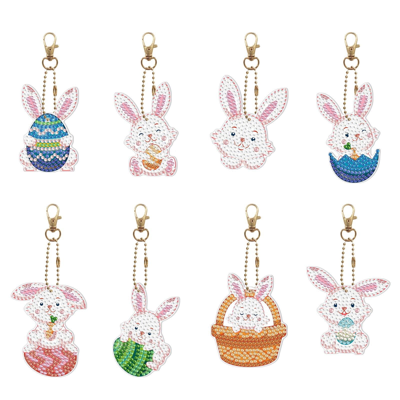 Brave State DIY Dot Diamond Keychain Diamond Art Painting Easter Bunny ...